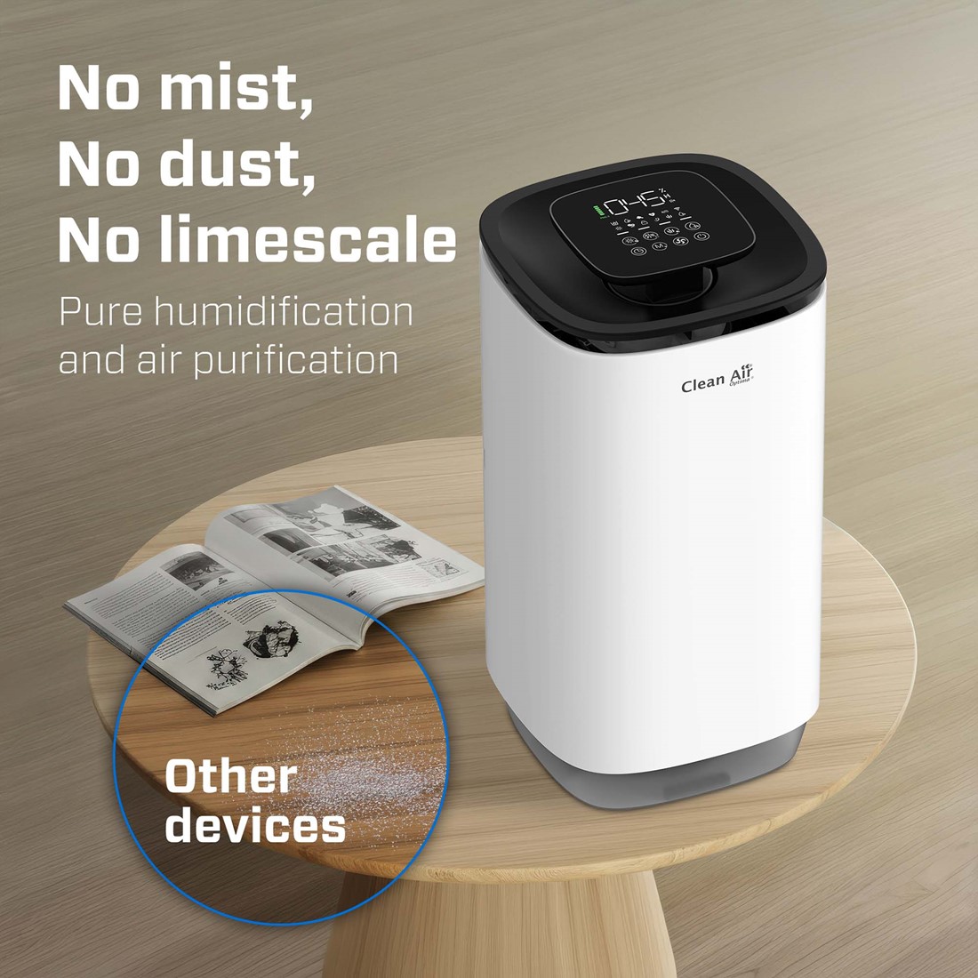 2in1: Luchtbevochtiger en luchtreiniger CA-808 Smart Top Filling